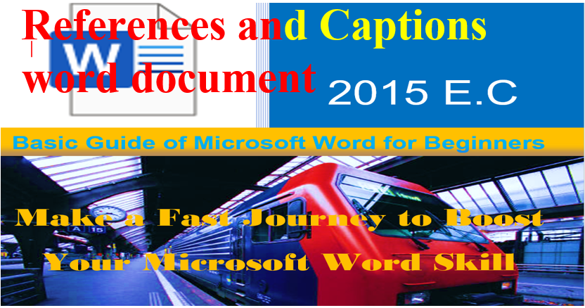 Reference and caption in Microsoft word document - Ethiop Site
